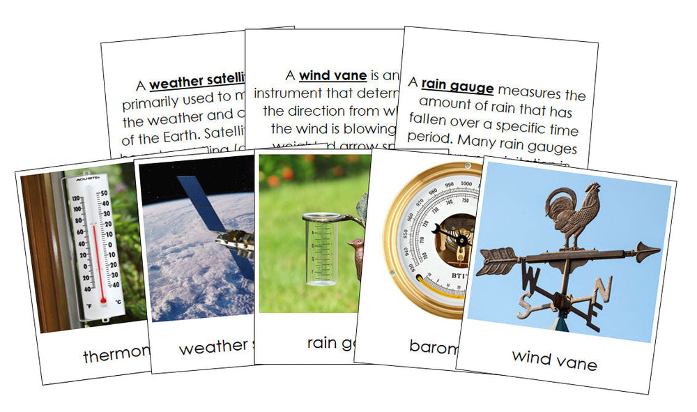 Weather Cards - Montessori Print Shop