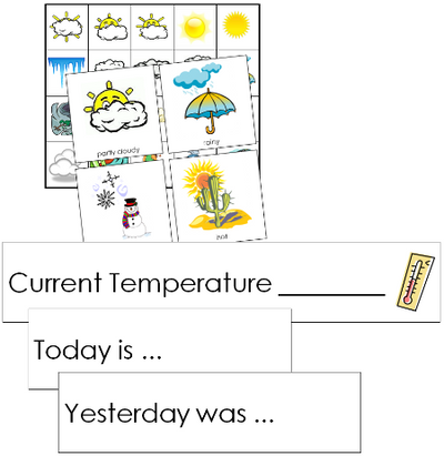 Weather Tracking Cards - Montessori Print Shop Digital Download