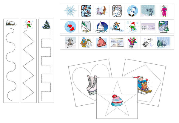 Winter Cutting Work - Montessori Print Shop