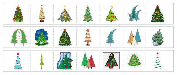 Christmas Tree Cutting Work - Montessori Print Shop