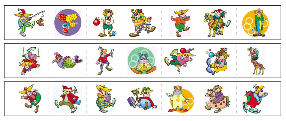 Clowns Cutting Work - Montessori Digital Download - Montessori Print Shop