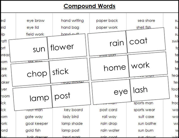 Compound Words - Montessori Print Shop