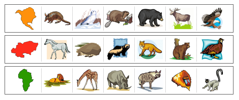 Continents & Animals Cutting Work - Montessori Digital Download ...