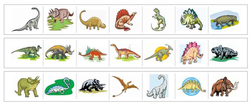 Dinosaurs Cutting Work - Montessori Print Shop