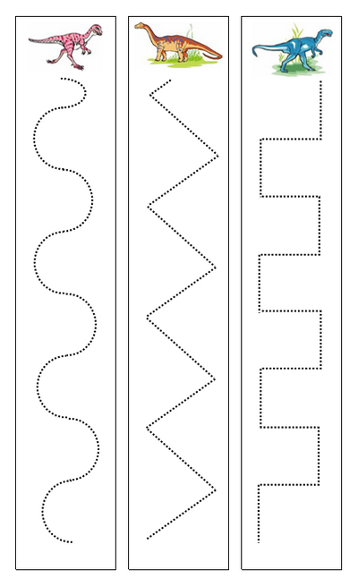 Dinosaurs Cutting Work - Montessori Print Shop