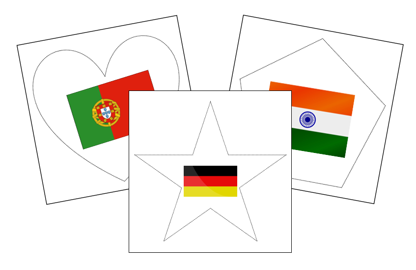 Flags Cutting Work - Montessori Print Shop