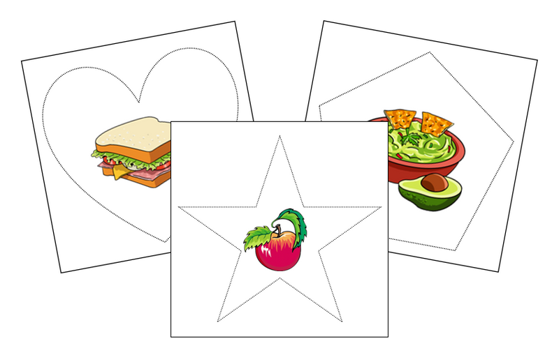 Food Cutting Work - Preschool Printable - Montessori Print Shop