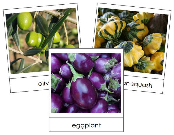 Fruit Vegetable Picture Cards (Set 1) - Montessori Print Shop