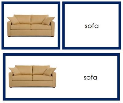 Furniture Words & Picture Cards - Montessori Print Shop