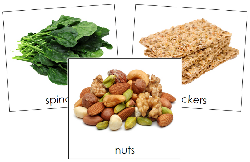 Toddler Healthy Food Cards - Montessori Print Shop