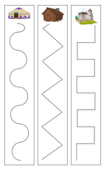 Houses Cutting Work - Montessori Print Shop