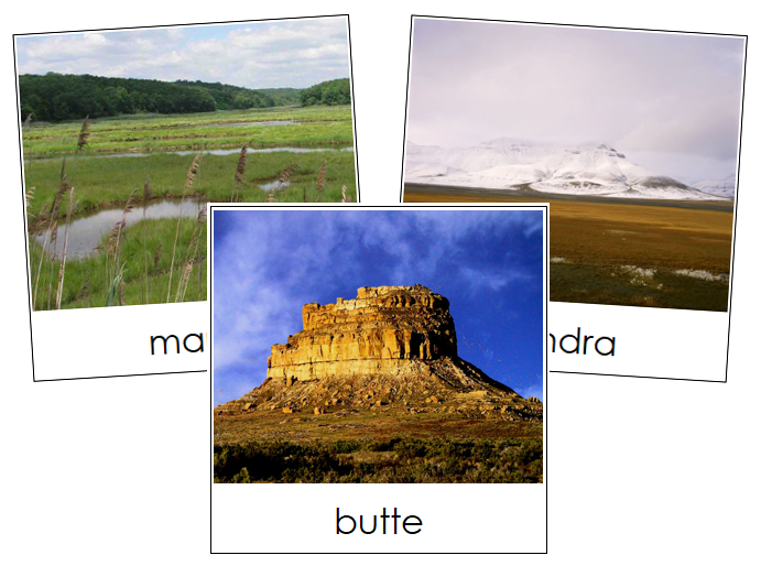 Montessori Land & Water Forms - Montessori Print Shop