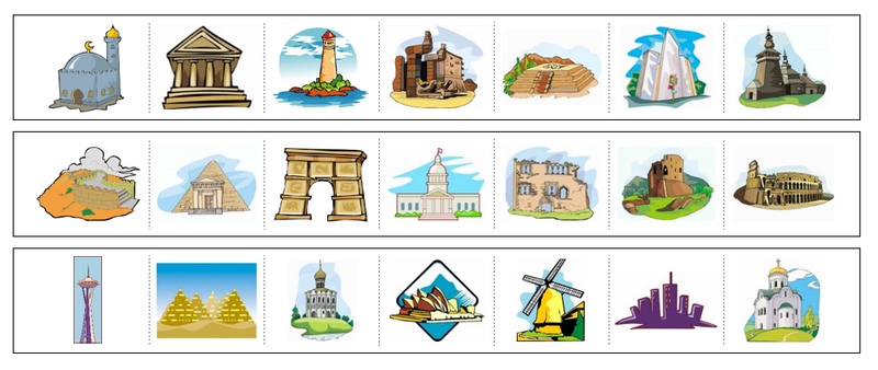 Landmarks Cutting Work - Montessori Print Shop