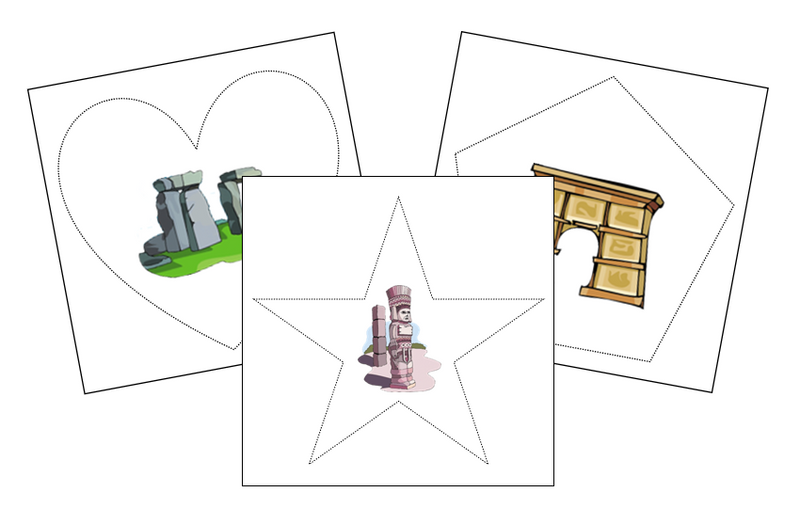 Landmarks Cutting Work - Montessori Print Shop