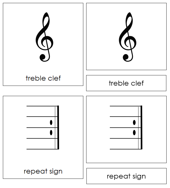 Musical Notes & Symbol Cards - Montessori Print Shop
