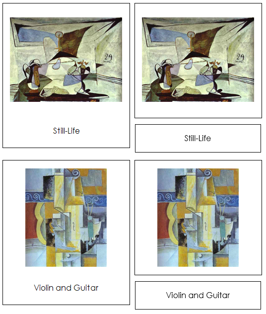 Pablo Picasso Art Cards - Montessori Print Shop