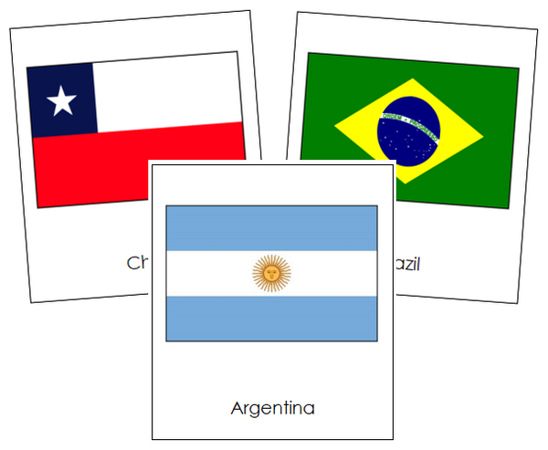 South American Flags - Montessori Print Shop
