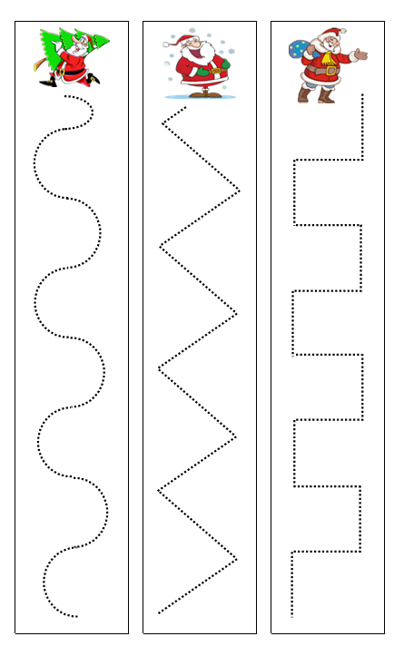 Santa Cutting Work - Montessori Print Shop
