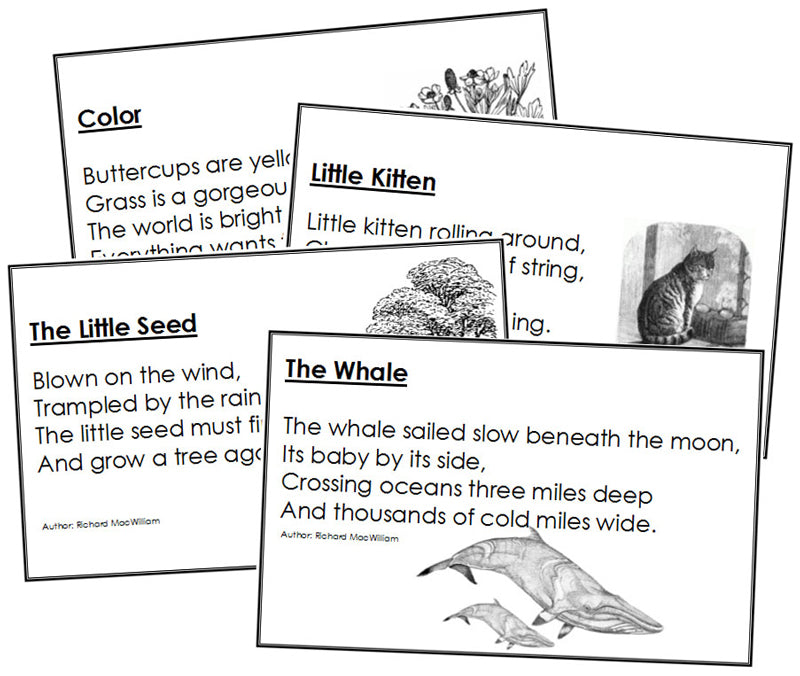 Twelve Months Of Poetry - Montessori Print Shop
