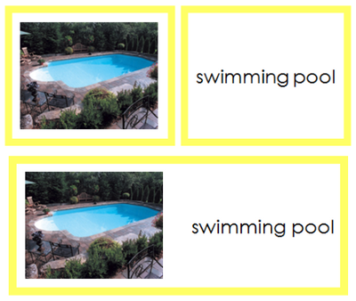 Swimming Words & Picture Cards - Montessori Print Shop