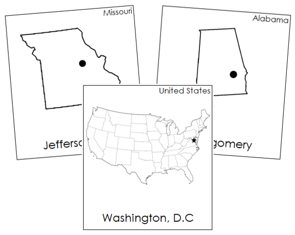 United States Capital Cities - Montessori Print Shop