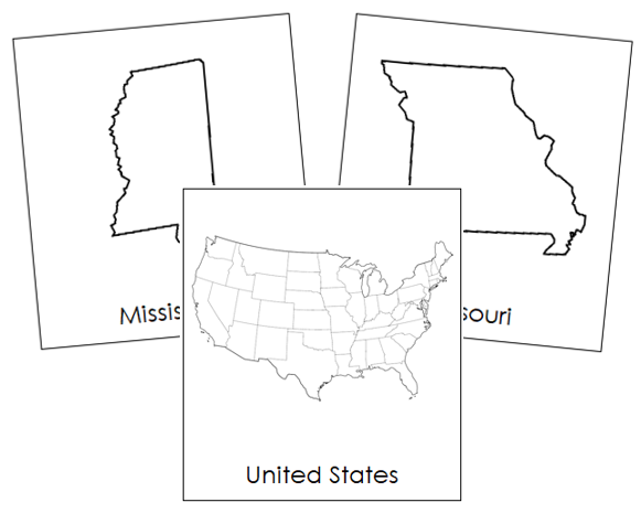 United States Cards - Montessori Print Shop