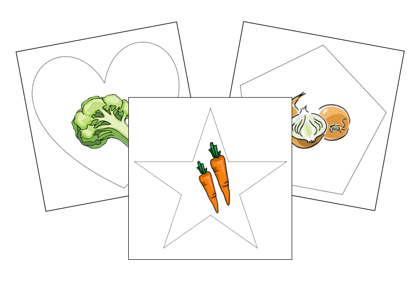 Vegetables Cutting Work - Montessori Print Shop