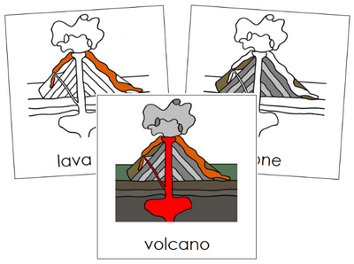 Volcano Nomenclature Cards by Montessori Print Shop