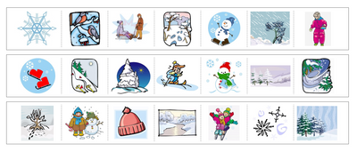 Winter Cutting Work - Montessori Print Shop Digital Download